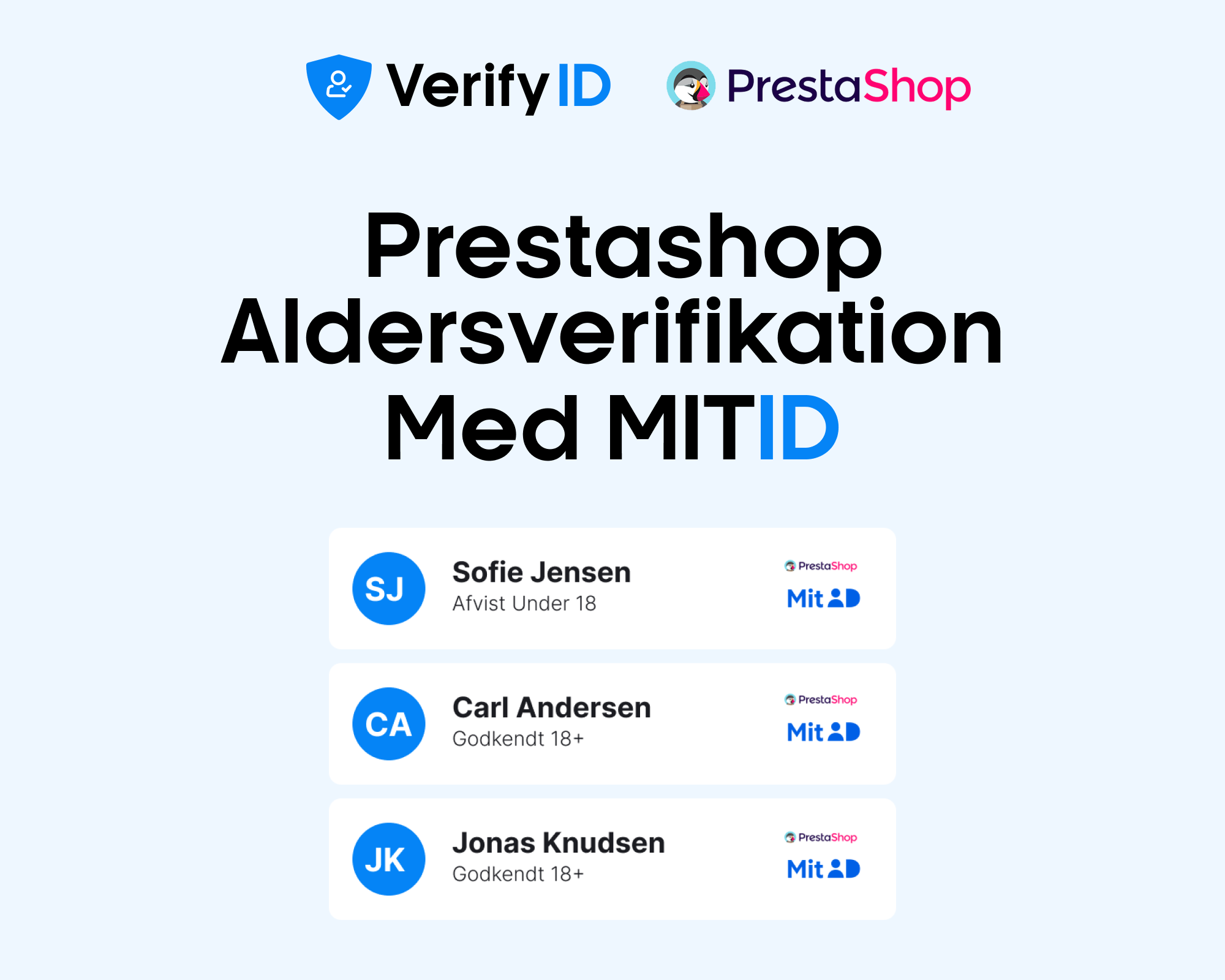 Prestashop Aldersverifikation - MitID